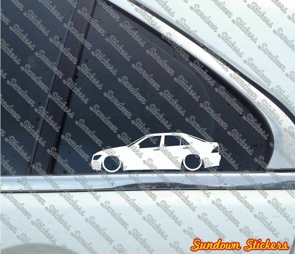 2x Lowered car outline stickers - for Toyota Altezza XE10 3SGE JDM L1034
