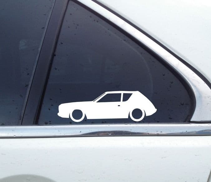 2X Lowered car silhouette stickers - for 1972 AMC Gremlin X Classic