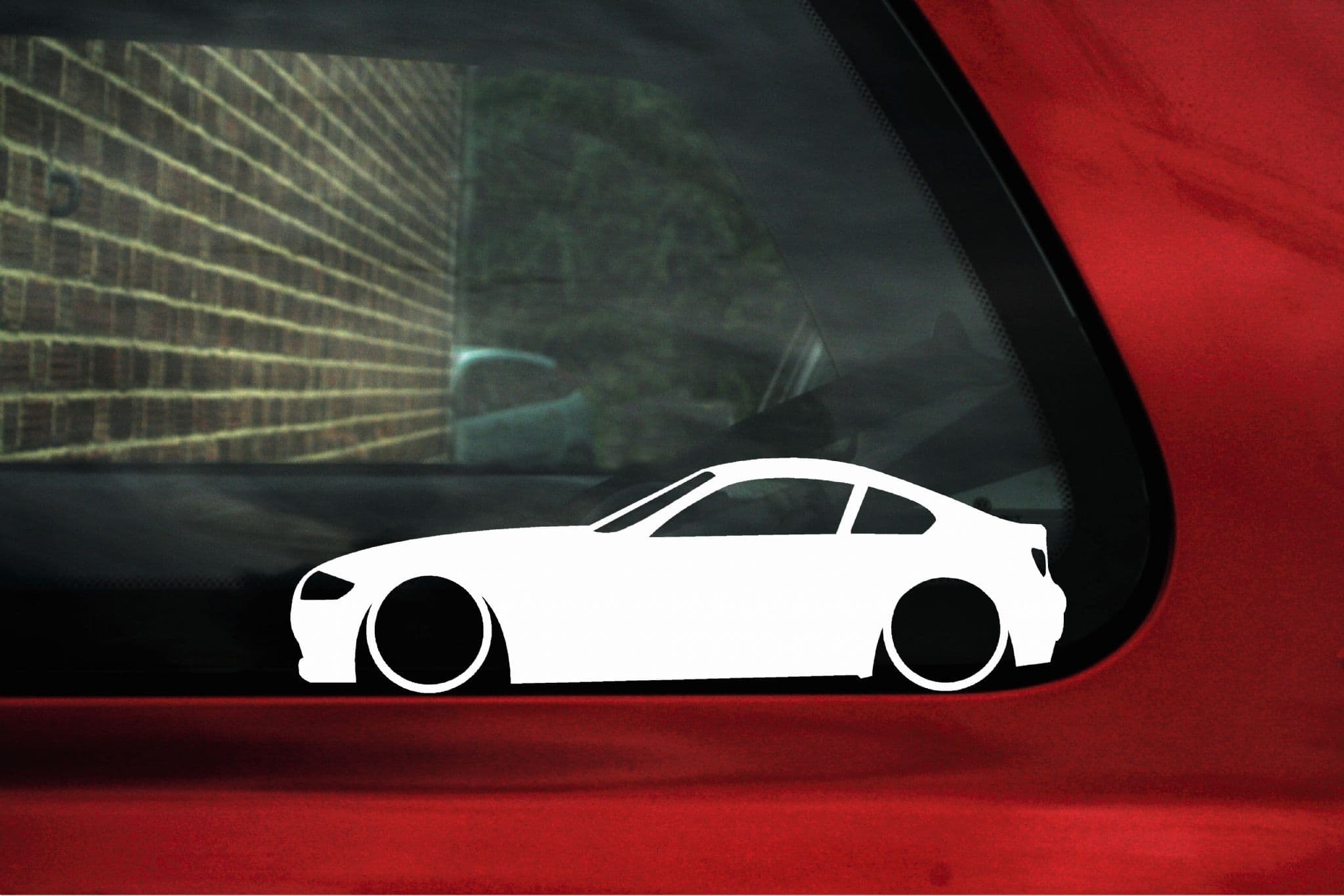 2X Lowered car silhouette stickers - for Bmw Z4 coupe e85 sports car L594