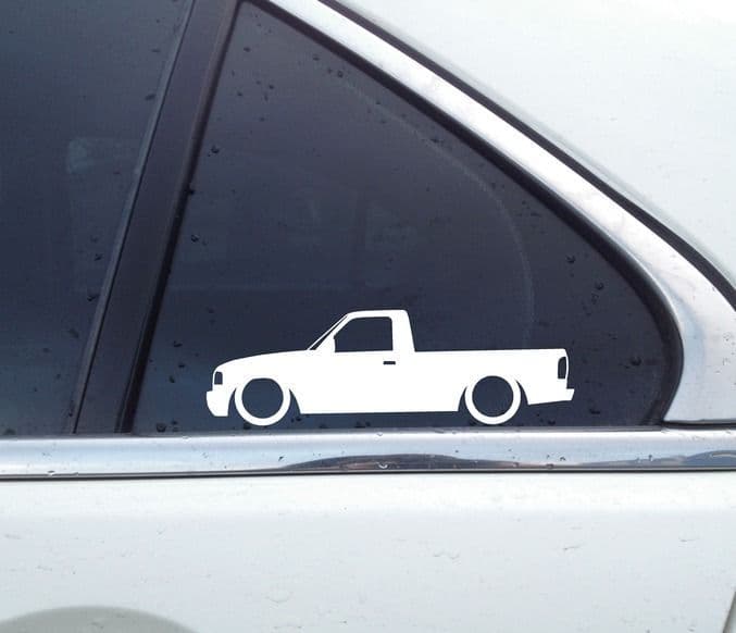 2x Lowered car silhouette stickers -for Ford Ranger 2nd gen single cab ...
