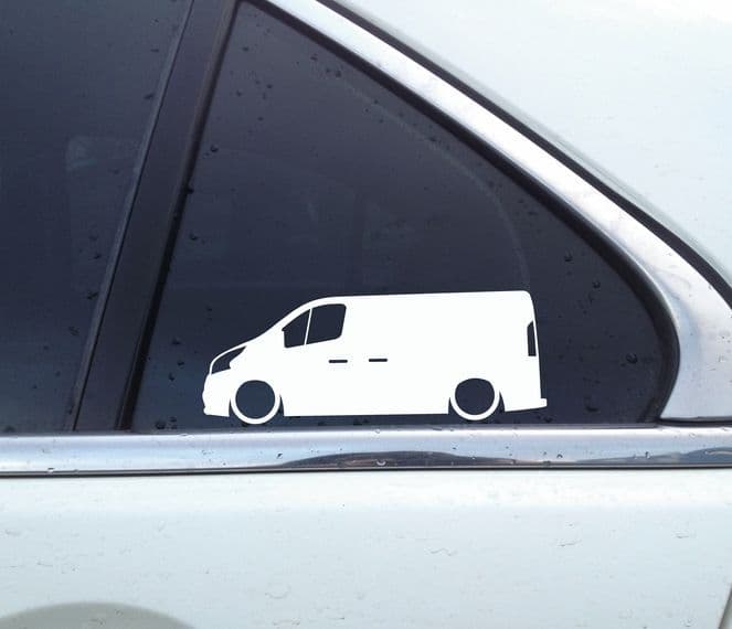 2x Lowered car silhouette stickers for Renault Trafic Mk3 TVP 2014-2020 ...