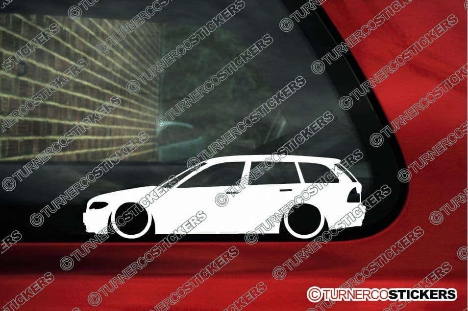 2X Lowered car stickers for Bmw E46 3-series Touring Facelift Wagon L205