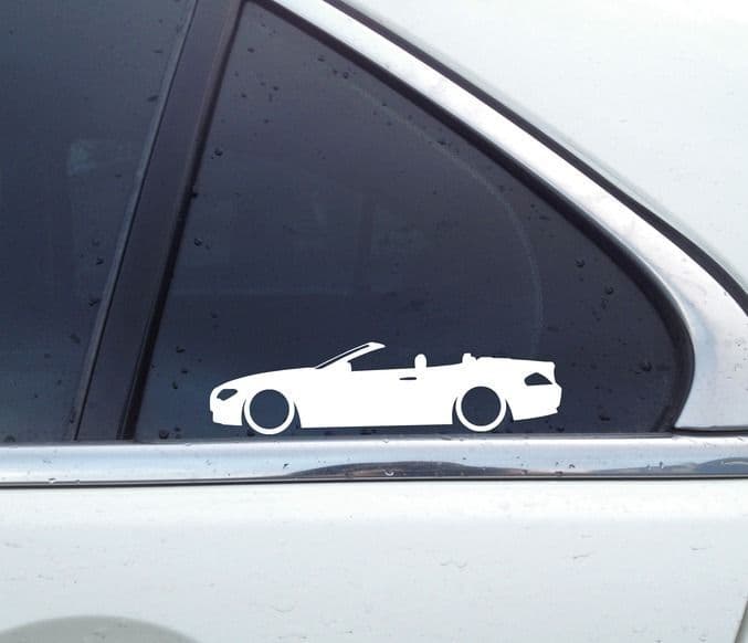 2X Lowered car stickers - for Bmw E64 Convertible 630i 645i 650i L1513