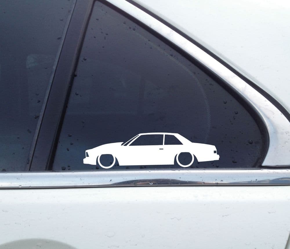 2X Lowered car stickers - for Chevrolet Malibu coupe G-Body with cowl ...