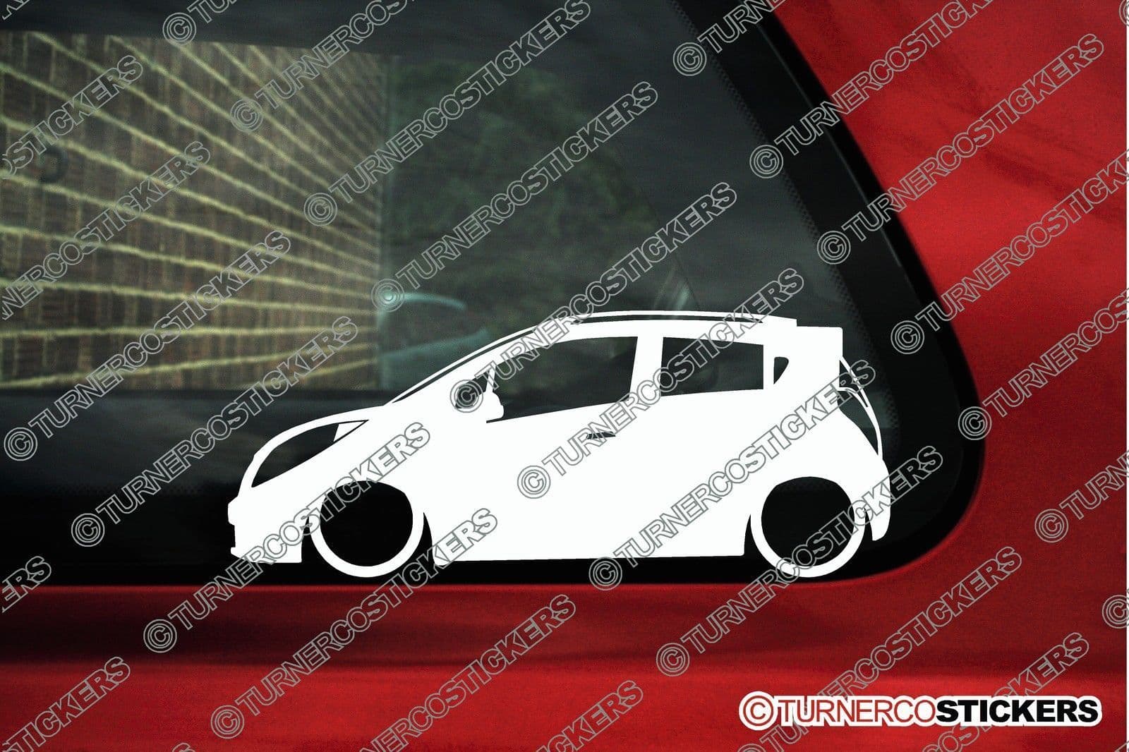 2X Lowered car stickers - for Chevrolet Spark M300 2009-2015 L1238