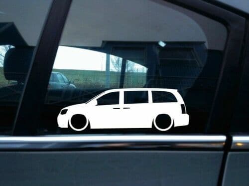 2x Lowered car stickers for Chrysler Town & Country 5th gen 2008-2016 L1653