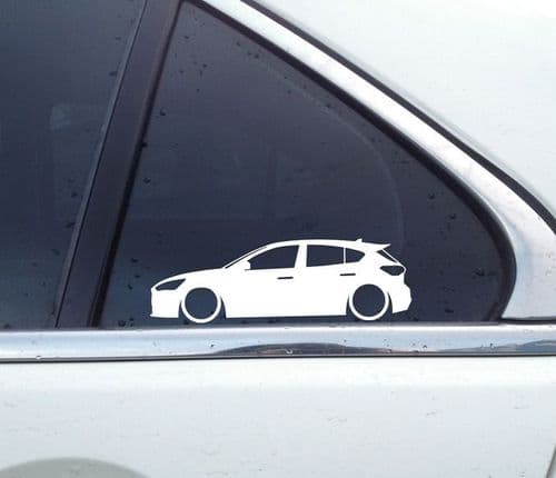 2x Lowered car stickers - for Ford Focus ST-line Mk4 2018 hatch L1323