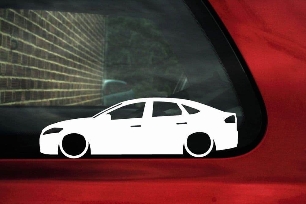 2x LOW Ford Mk6 Fiesta ST , zetec S, Lowered outline stickers ...