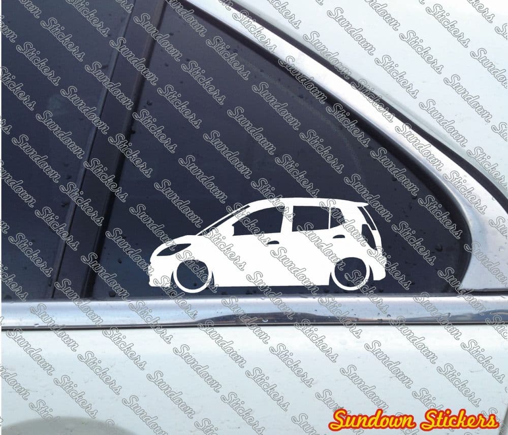 2x Lowered car stickers - for Hyundai i10 1st gen 2007-2014 PA L1386