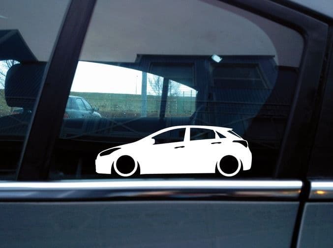 2x Lowered car stickers for Hyundai i30 2nd gen 2011-2017 5-door hatch ...