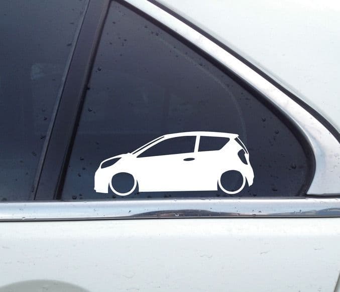 2X Lowered car stickers - for Kia Picanto 3-door TA 2011 2017 tuning L115