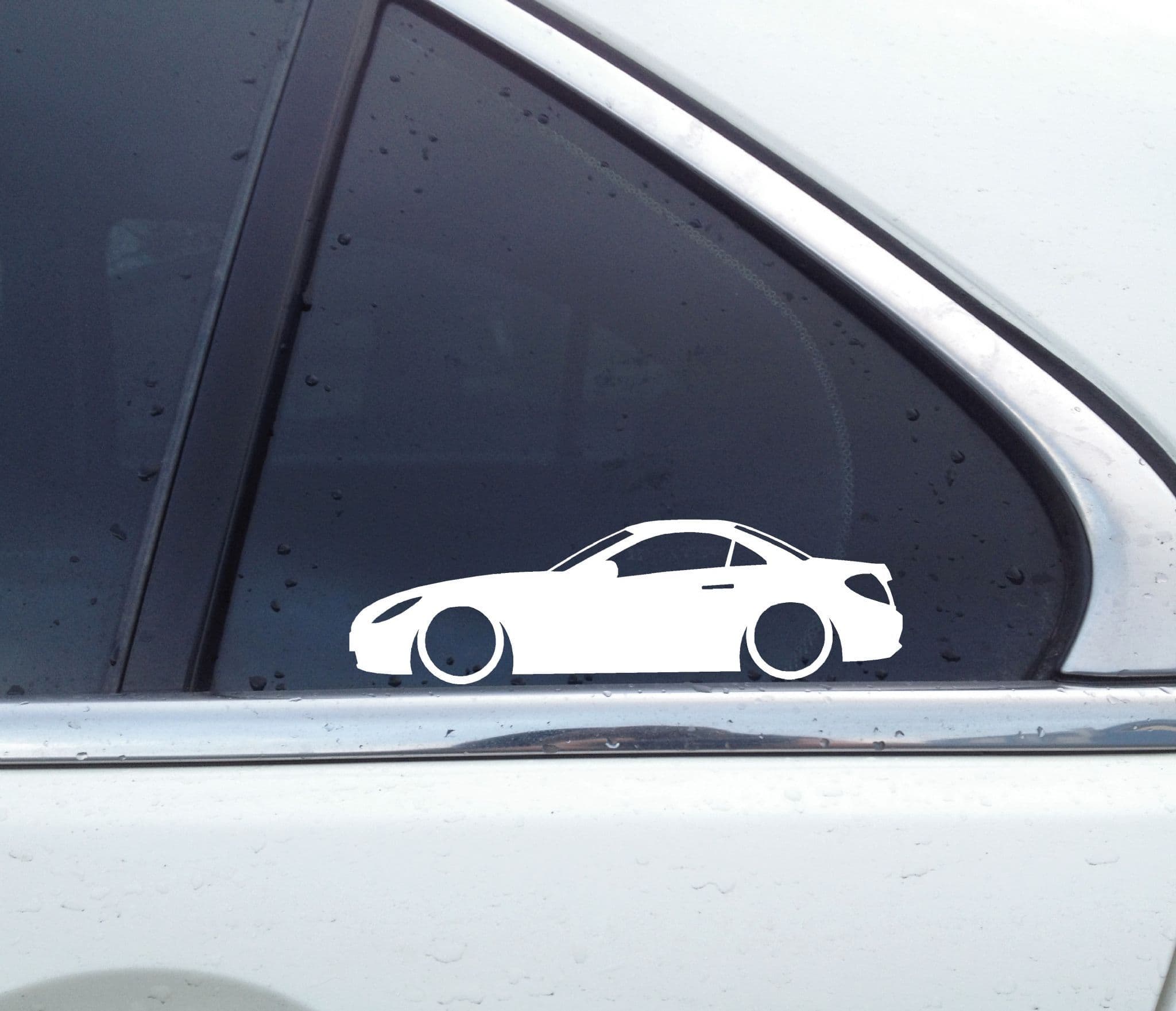 2X Lowered car stickers for Mercedes SLK R171 2004-2011 sports car L1656