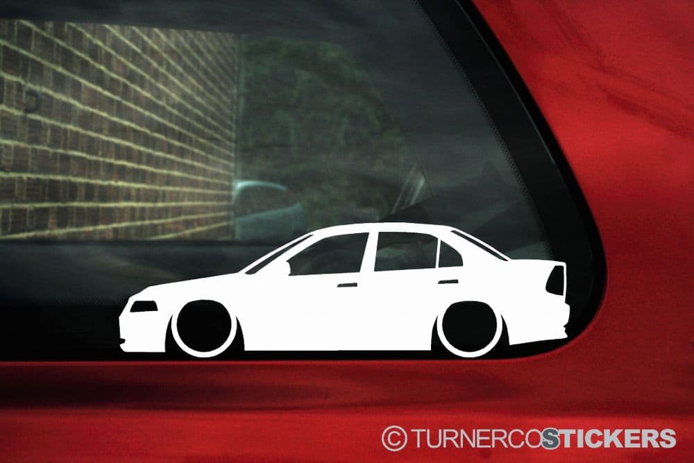2X Lowered car stickers -for Mitsubishi lancer Evo 5 6 evolution NO ...