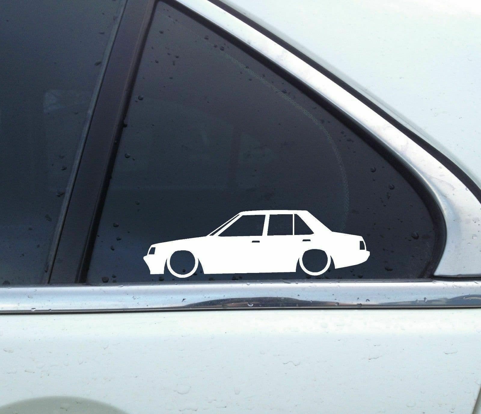 2X Lowered car stickers - for Mitsubishi Lancer EX Turbo 1979-1987 Classic