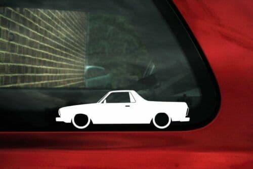 2x Lowered car stickers for Subaru Brat Pickup mk1 1st gen 1977-1981 L992