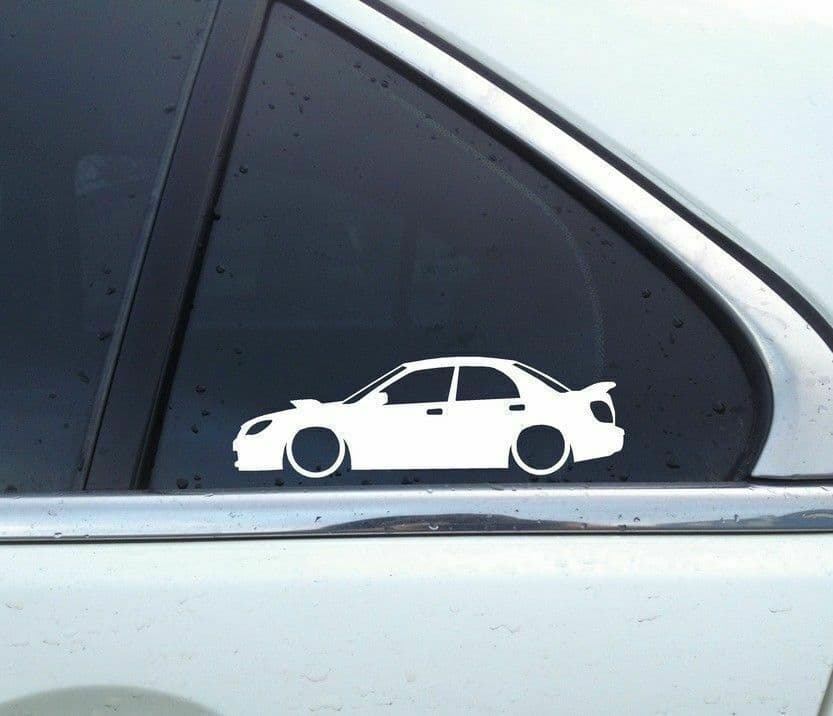 2x Lowered car stickers - for Subaru Impreza WRX STI Hawk Eye small ...