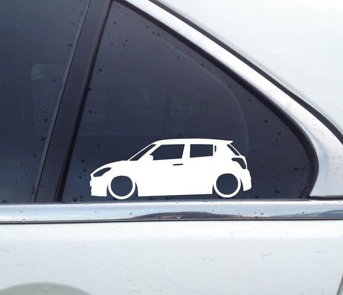 2x Lowered car stickers - for Suzuki Swift sport 4th gen a2l 2017- L1162