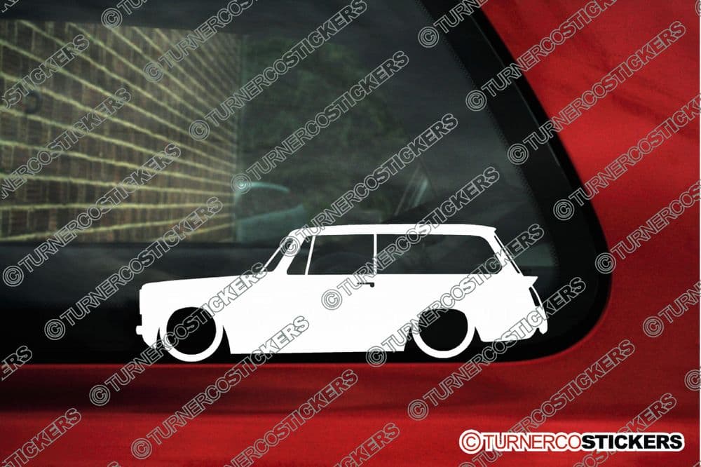 2X Lowered car stickers for Triumph Herald estate wagon classic L1481