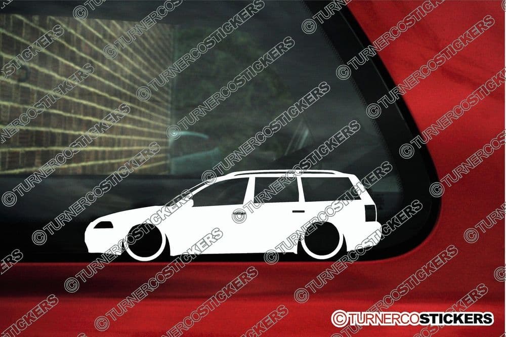 2X Lowered car stickers - for Volkswagen VW Passat B5 5 facelift estate L17