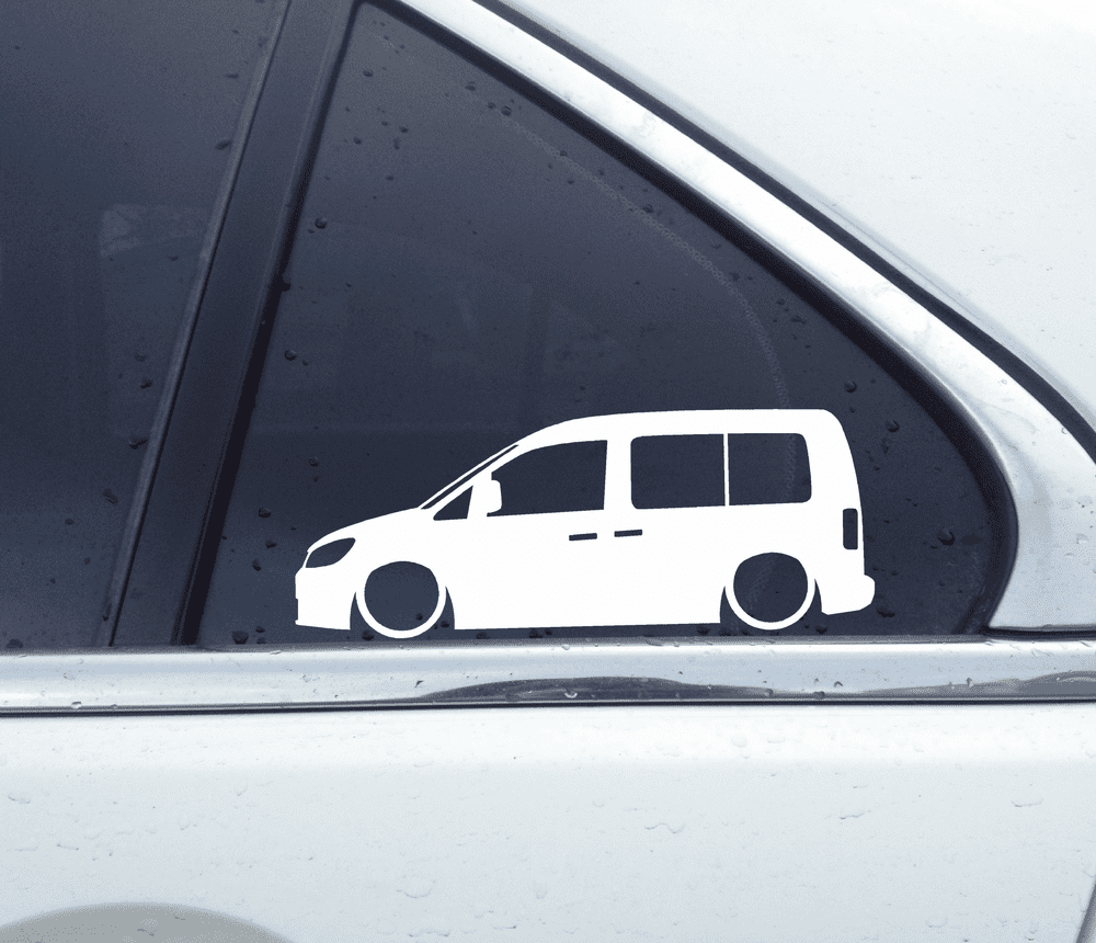 2X Lowered car stickers for VW CADDY wagon 2k facelift Mk3 2010-2015 L1650