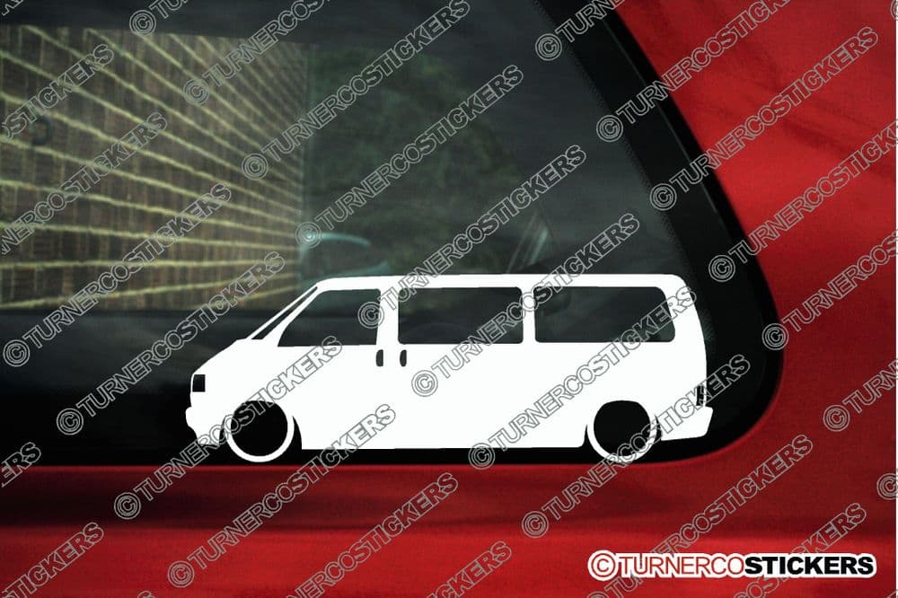 2x Lowered car stickers for VW T4 caravelle multivan Transporter ...