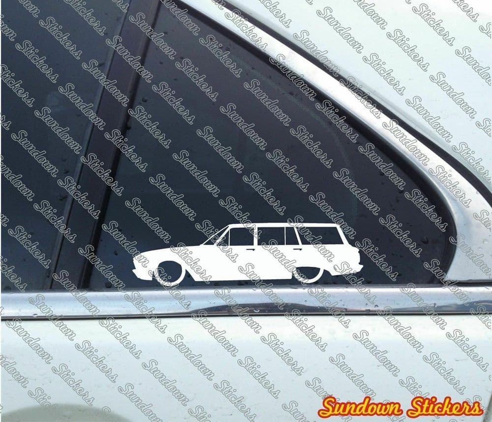 2x Lowered classic car stickers -for Ford Falcon 1963 station wagon ...