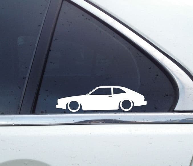 2x Lowered classic car stickers for Ford Pinto L1720