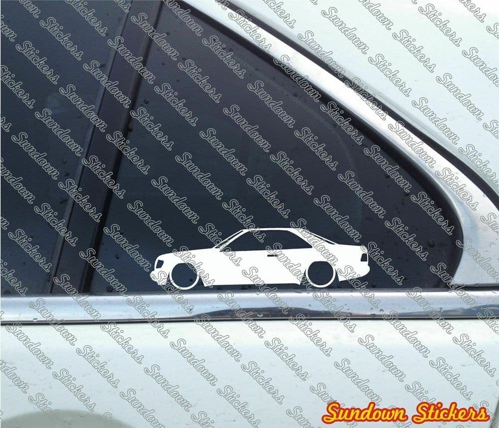 2X Lowered classic stickers for Mercedes C124 320ce 300ce e320 w124 ...