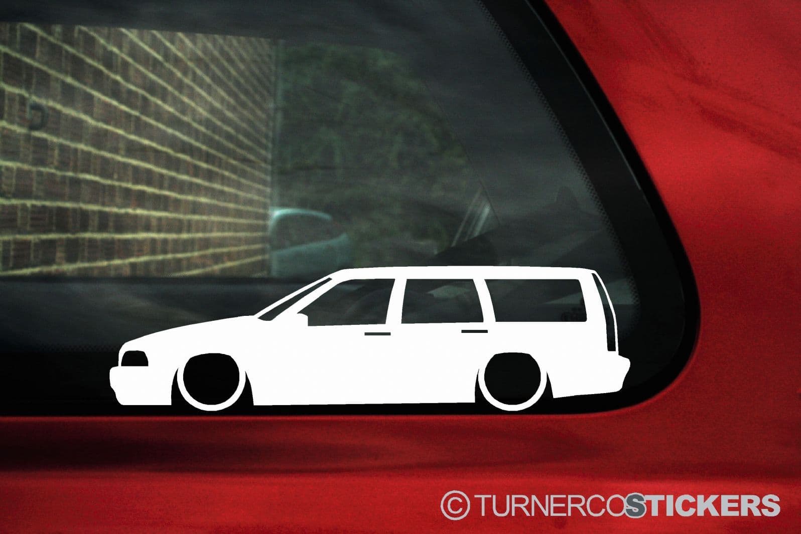 2X Lowered low car stickers - for Volvo V70 R T5 Station Wagon 1st Gen L134