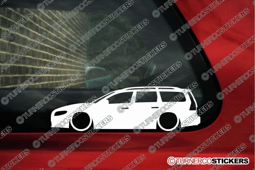 2X Lowered low car stickers - for Volvo V70 R T5 Station Wagon 3rd Gen L136