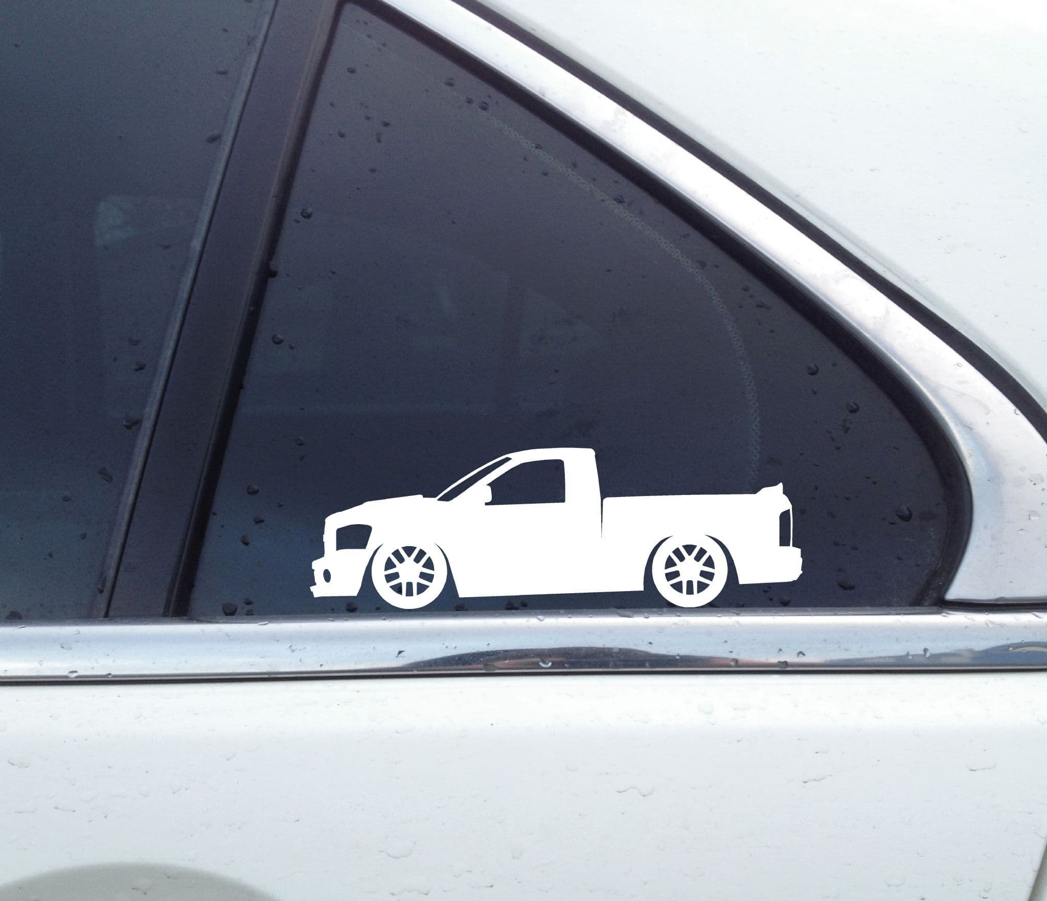 2x Lowered pickup stickers for Dodge Ram SRT-10 single cab V10 muscle ...