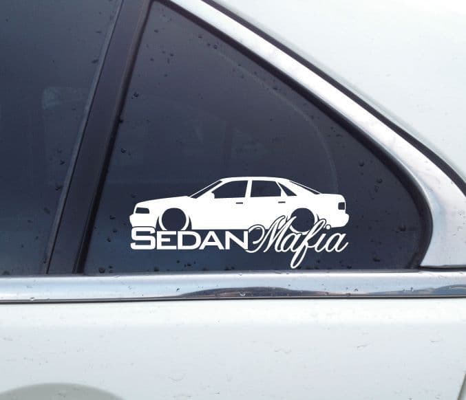 2X Lowered Sedan Mafia car stickers v2 for Audi A8 / S8 D2 1995 -2002