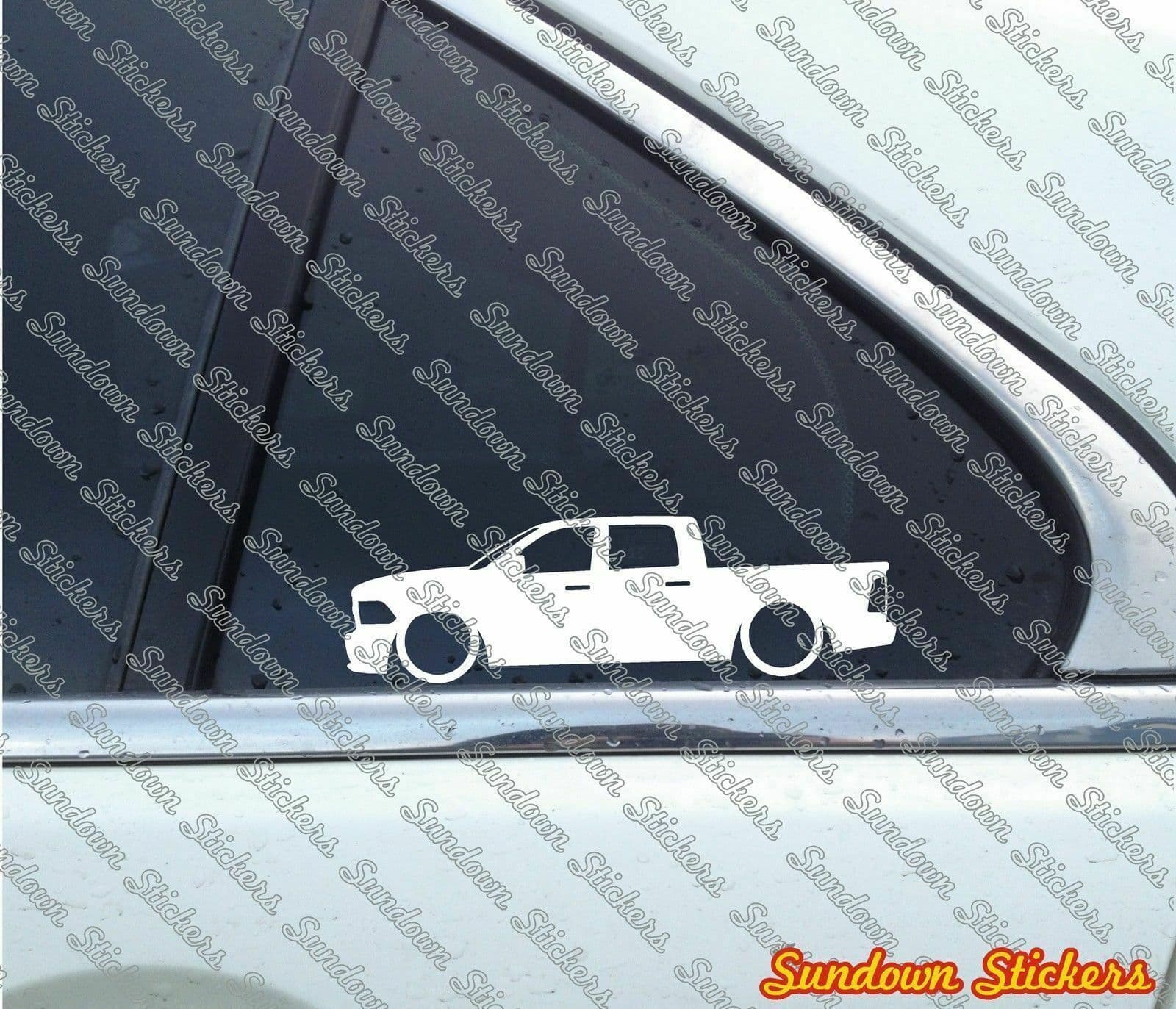 2x Lowered truck outline stickers - for Dodge Ram Crew cab 4th gen ...