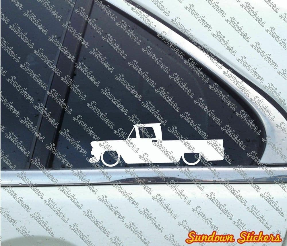 2X Lowered truck stickers for Chevrolet C10 1960-1963 short Fleetside L1258