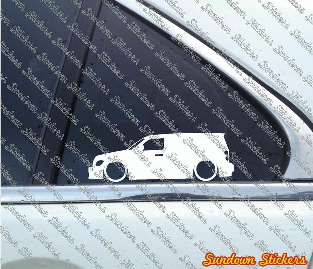 2X Lowered truck stickers for Chevrolet HHR SS retro panel van retro L1264