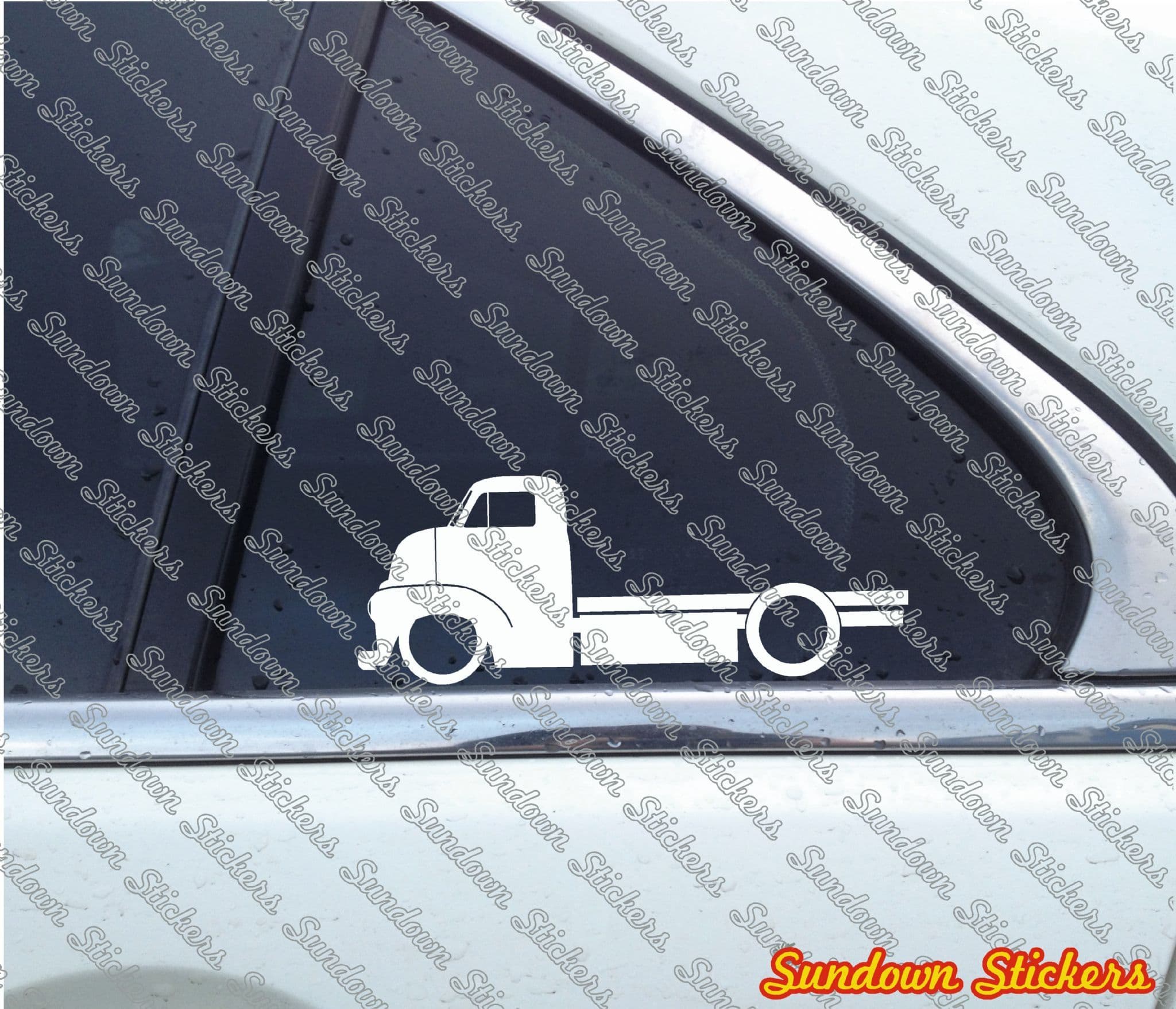 2X Lowered truck stickers for GMC COE flat bed 1947-1954 hot rat rod L1173