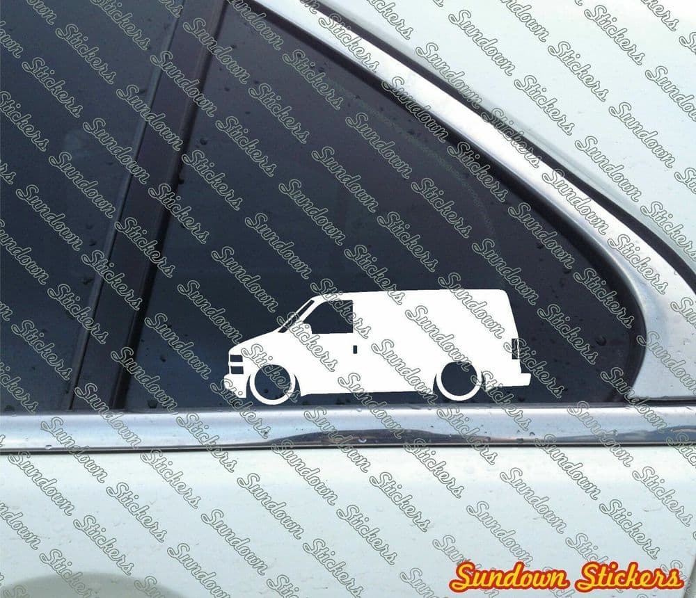 2X lowered van stickers - for Chevrolet Astro Cargo Van 1995-2005 stanced
