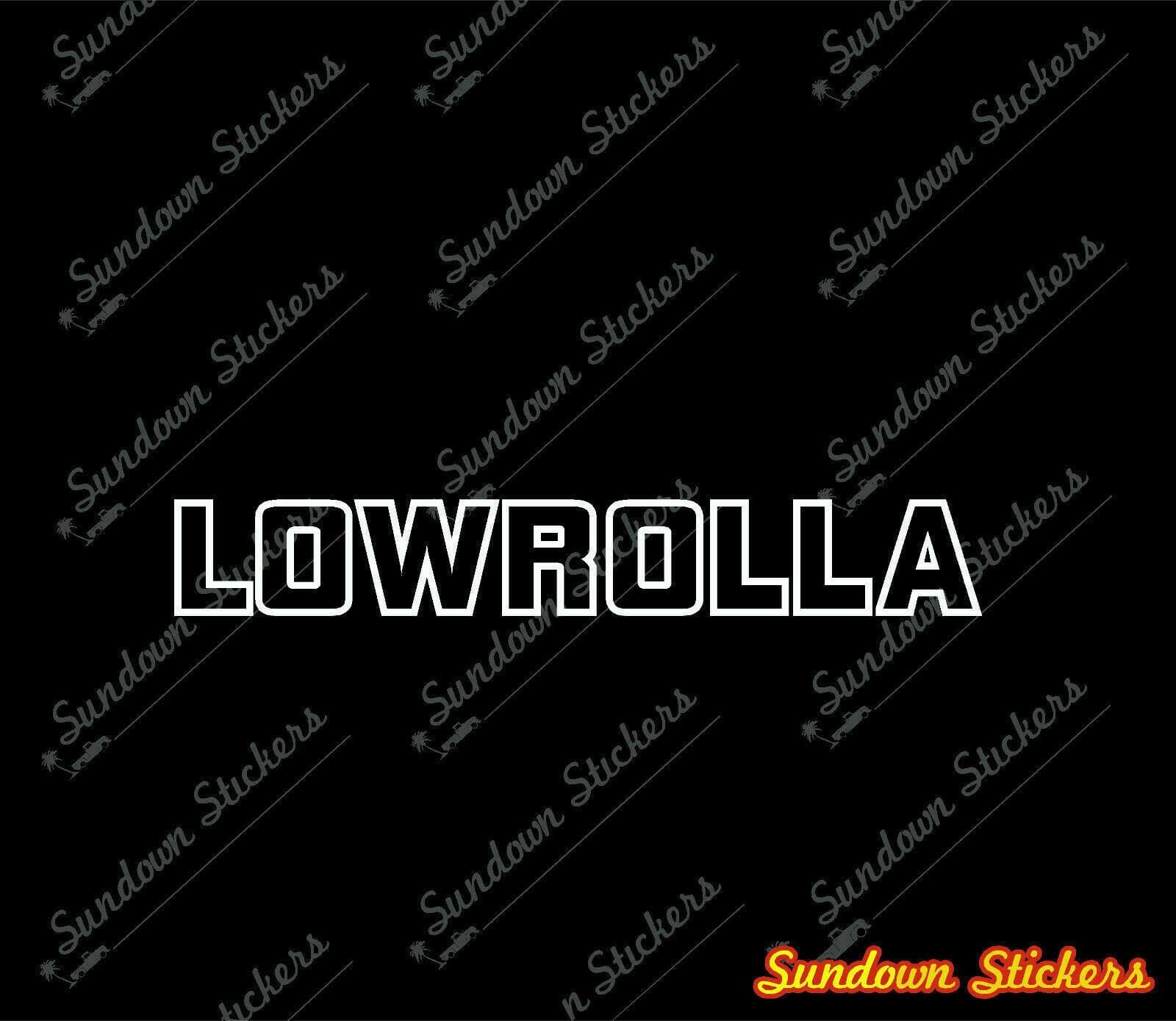 2x "LOWROLLA" V2 LOW COROLLA KE70 AE70 AE86 theme stickers JDM decals V67