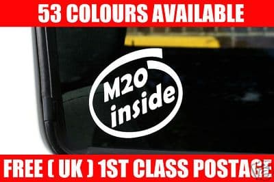 2x M20 inside stickers For BMW E30 E34 320i 325is 525i