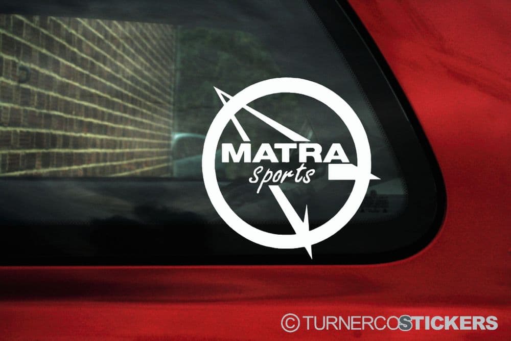 2x Matra Sports classic murena Bagheera logo vinyl sticker decal