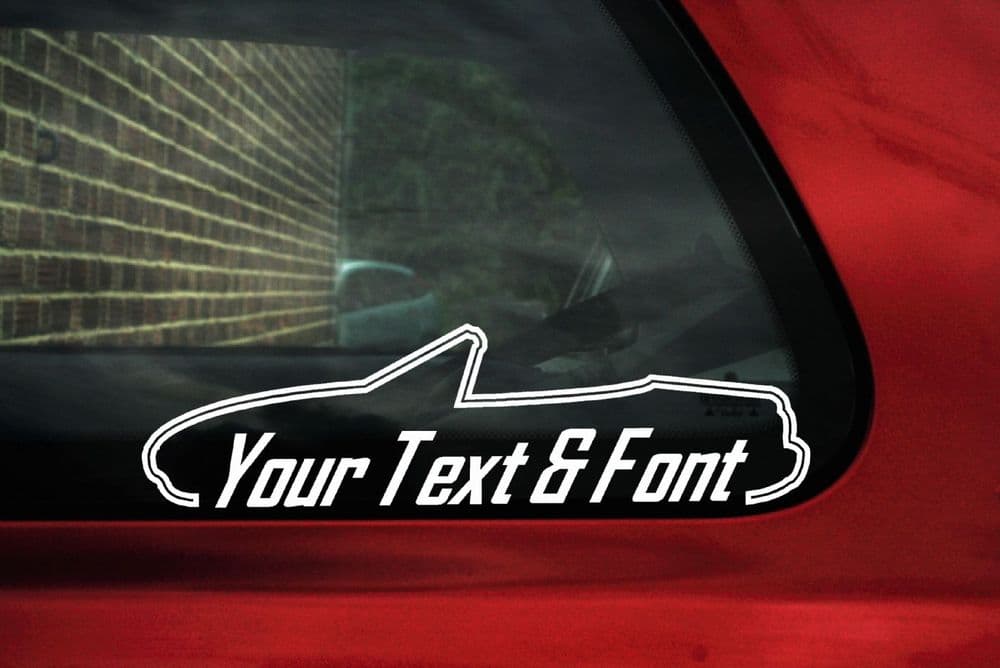 2x Mazda MX5 / Miata & x28;NA& x29; 1st generation CUSTOM TEXT stickers