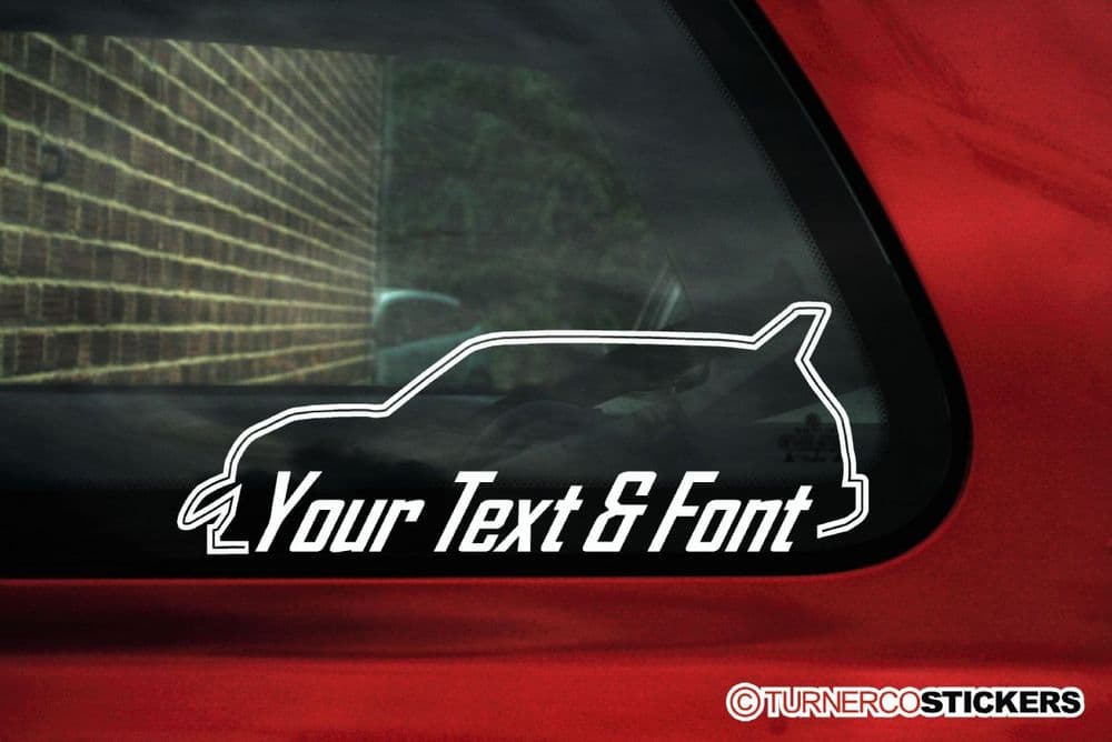 2x MG Metro 6r4 rally car CUSTOM TEXT stickers