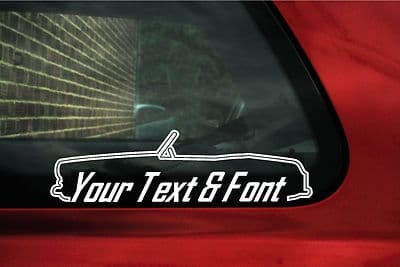 2x MG Midget surround stickers Decals Add your Text & Font