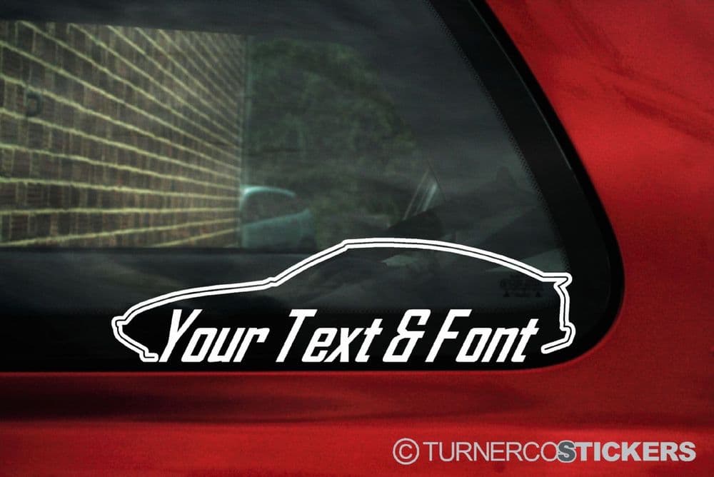 2x Porsche 924 CUSTOM TEXT stickers