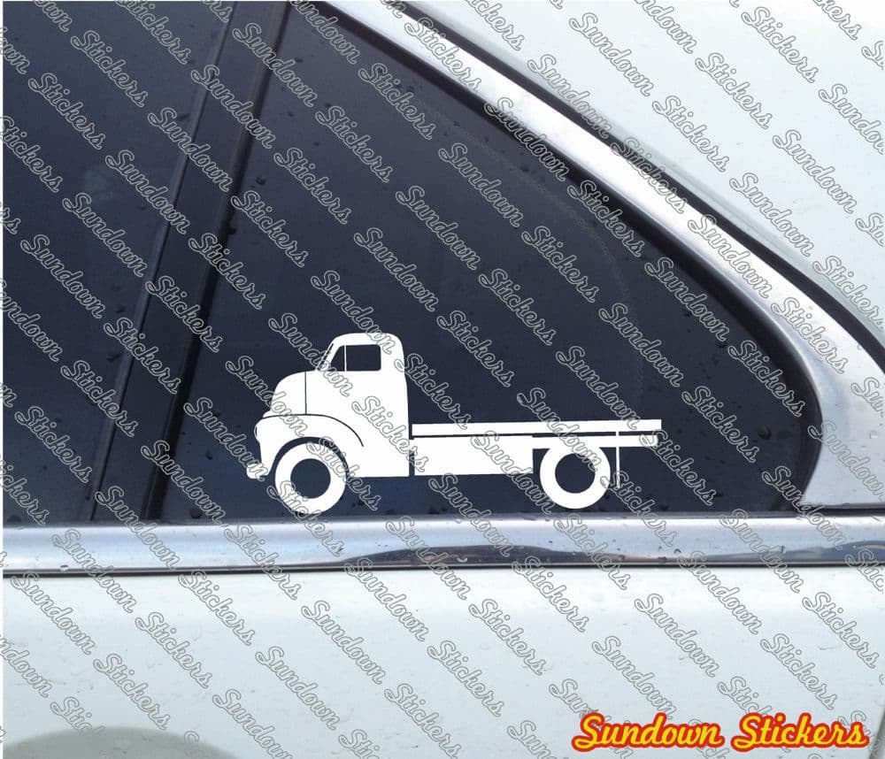 2X stock truck silhouette stickers for GMC COE flat bed cab over 1947 ...