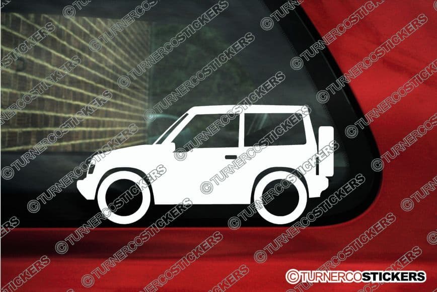 2x Suzuki Sidekick / Vitara 2-Door Hardtop 1989-1998 4x4 outline stickers