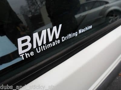 2x the ultimate drifting machine stickers For bmw m5 m3