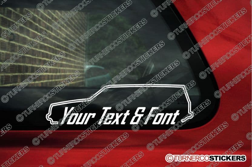2x Volvo 240 GLT Turbo Station Wagon YOUR TEXT Custom car surround Stickers