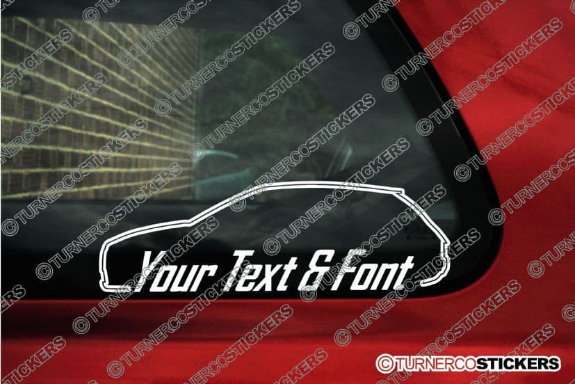 2x Volvo c30 2006-2010 YOUR TEXT custom surround swedish car STICKERS