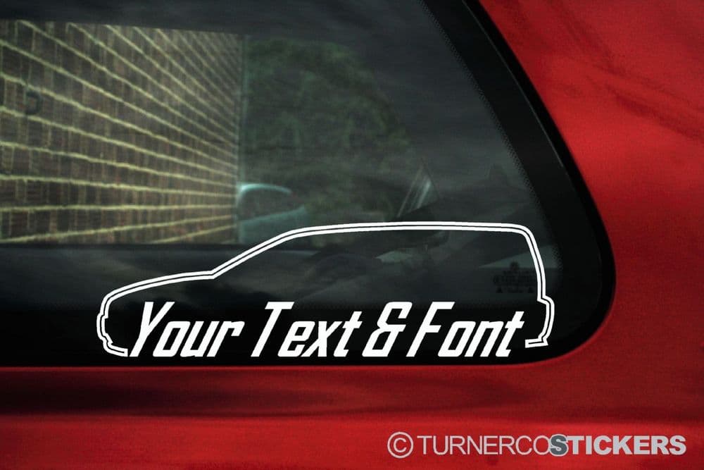 2x Volvo V70 2nd gen 2000-2007 estate wagon Your Text custom surround ...